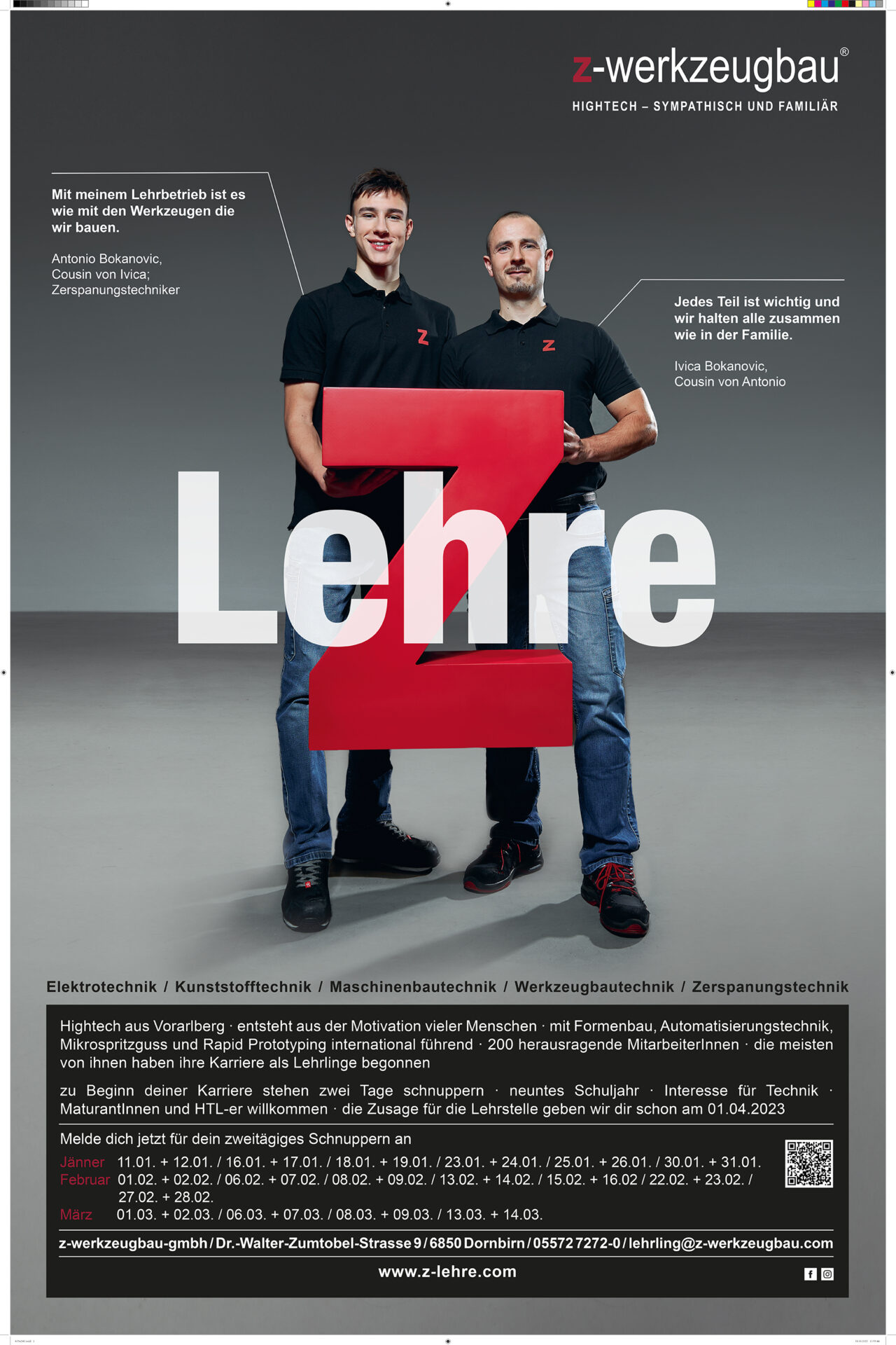 Z-Werkzeugbau Schnuppertage - Lehre, Lehrberuf, Vorarlberg