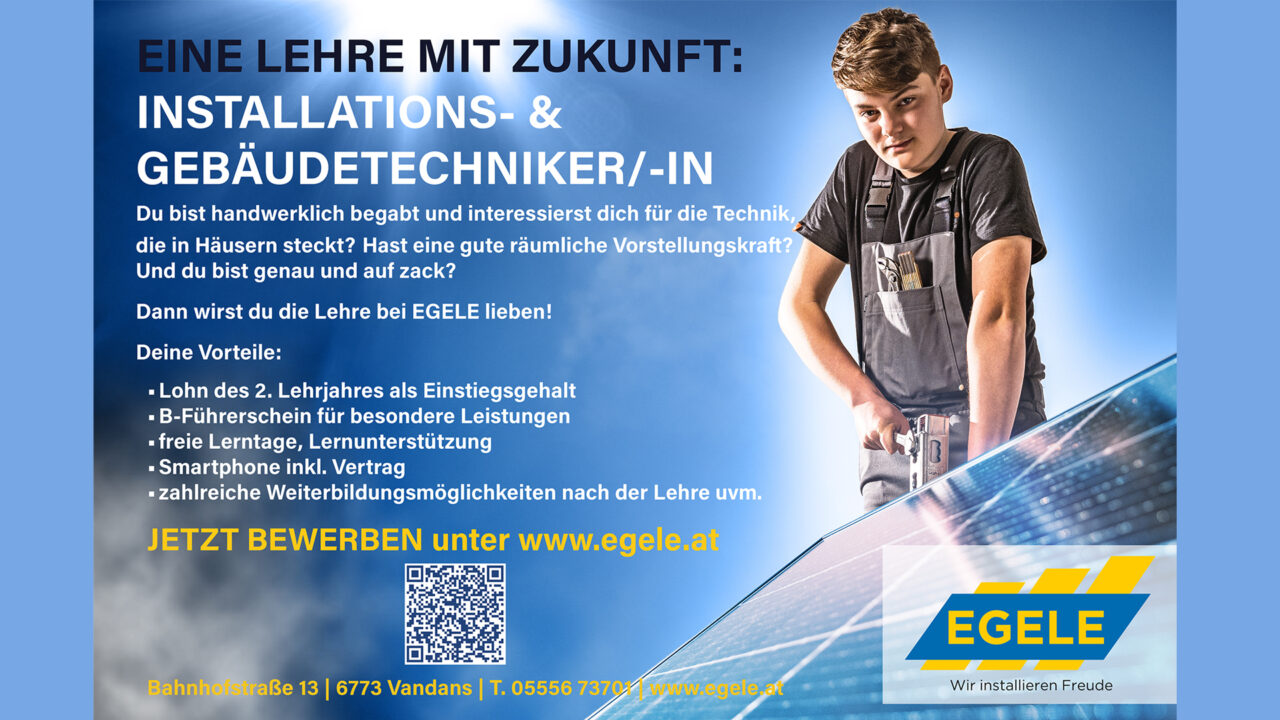 Egele GmbH - Lehre, Lehrberuf, Vorarlberg