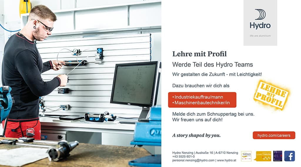 Hydro Extrusion Nenzing GmbH - Lehre, Lehrberuf, Vorarlberg